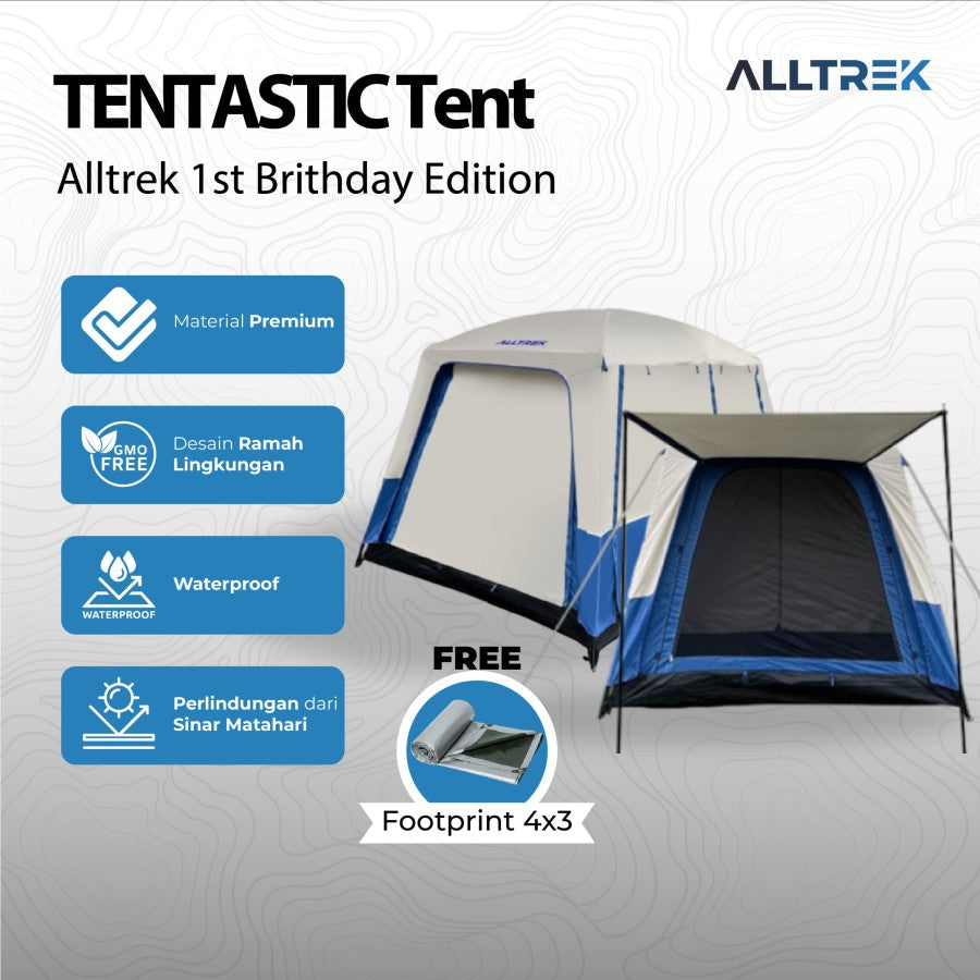 ALLTREK Tenda Camping Tentastic Outdoor 1 Bedroom + 1 Guest Room ...